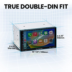 BOSS Audio Systems Elite Series BE7ACP Car Stereo - Apple CarPlay, Android Auto, Double Din, 7 Inch Touchscreen, Bluetooth, No CD DVD Player, AM/FM Radio Receiver, USB, SD