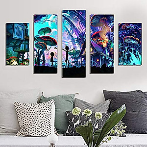 DIY 5D Full Drill Diamond Painting Kits for Adults Kids, Crystal Rhinestone Diamond Embroidery Paintings Arts Craft Home Wall Decor (Wonderland, 37.4 x 17.7 Inch)