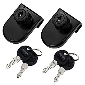 LC LICTOP Zinc Alloy No Drill Glass Door Lock Showcase Lock Single Door Lock with Keys (408- Key Alike) 2 Set