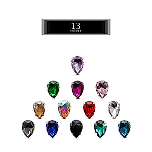 TANOSII Sew on Rhinestones 100 PCS Mixed Shapes Glass Rhinestones Sew on Crystal Gems Mental Flatback with Silver Claw for Jewelry Crafts Clothes Shoes Costume Garment White