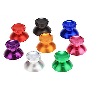 3D Aluminum Thumbsticks Analog Stick for PlayStation Dualshock 4 PS4 Pro Slim Controller Metal Joystick Cap for Xbox ONE Dualshock 4 Controller (Siliver)