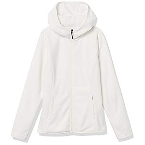 Amazon Essentials Women's Long-Sleeve Hooded Full-Zip Polar Fleece Jacket, Ivory, X-Large