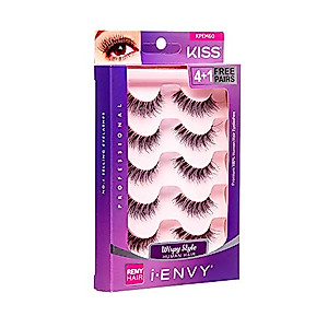 iEnvy by Kiss So Wispy 03 Strip Eyelashes 5 Pair Value Pack #KPEM60 Natural Wispies Style