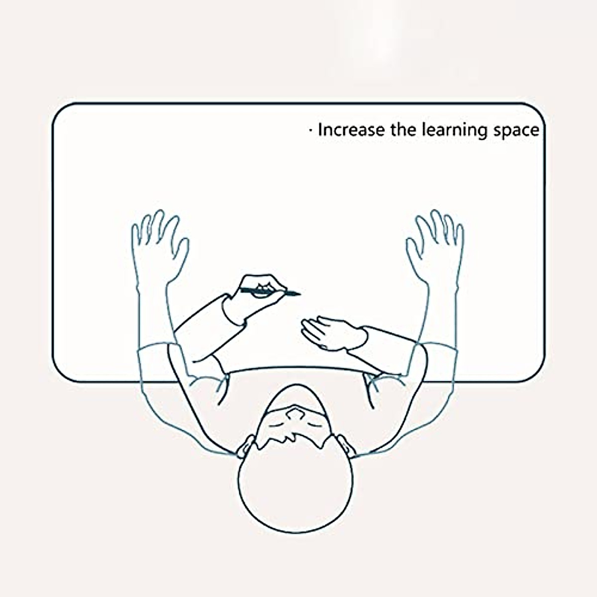 Small Desk, Standing Desk, Desk Chair Set, Widened Desktop Multi Separation Cartoon Pattern Desk Chair Set Kids Adjustable Height Study Table with Drawer Chair Set (Blue)