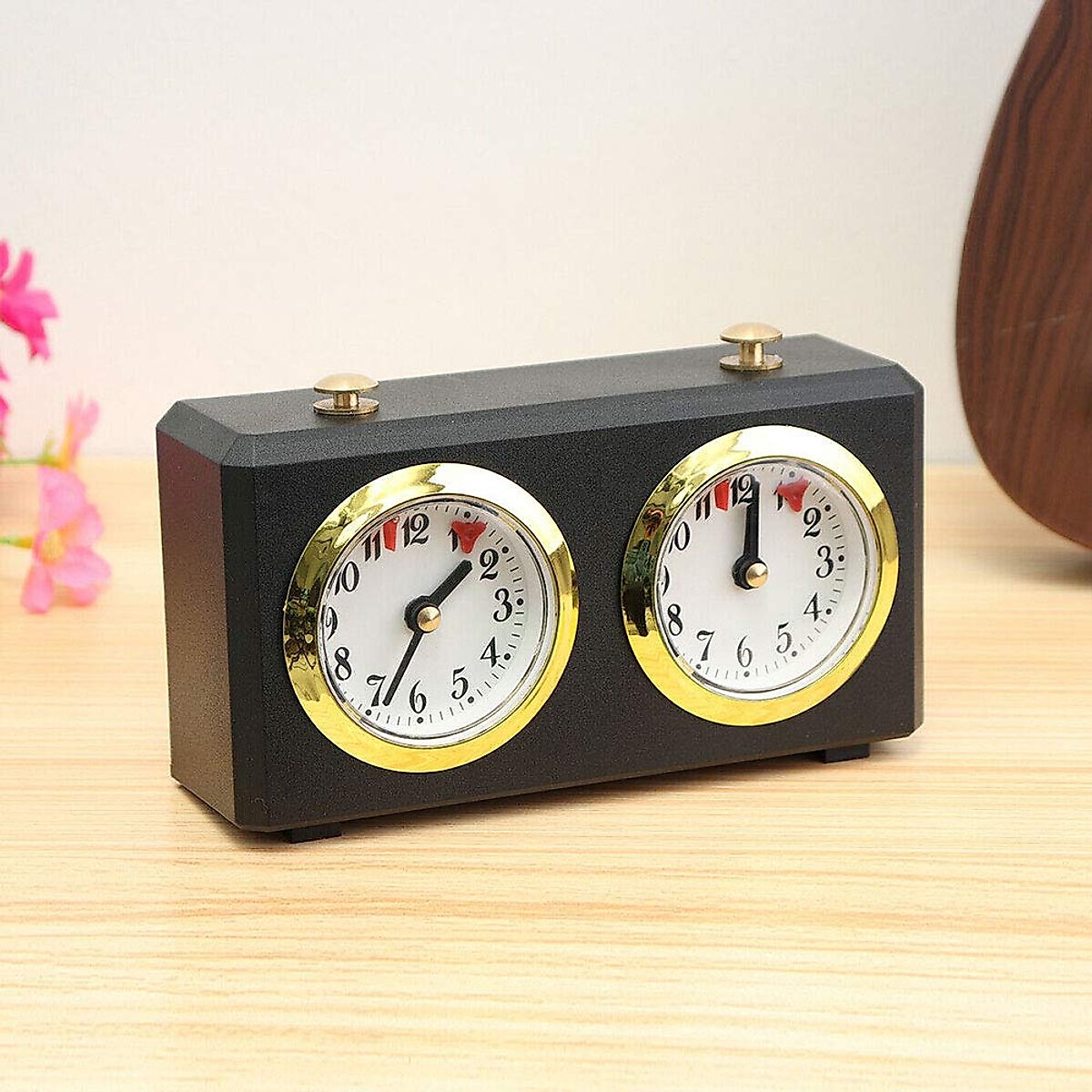 Chess Timer, Professional Competition Mechanical Analog Chess Clock, I-GO Count Up Count Down Timer, for Chinese Chess, International Chess & I-GO
