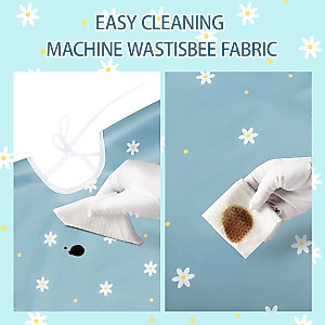 Little Dimsum Baby & Toddler Weaning Bib Coverall, Attaches to High chair, Waterproof Long Sleeve Feeding Smock Apron, Easy to Clean for Eating 6-36 Months (flower)