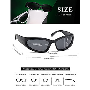 kimorn Wrap Around Polarized Sunglasses Womens men Swift Oval Fashion Sport Shades Sun Glasses (Matte black/Silver Grey/Red)