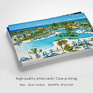 Dear Mapper Bahamas City Landscape Postcards Pack 20pc/Set Postcards From Around The World Greeting Cards for Business World Travel Postcard for Mailing Decor Gift