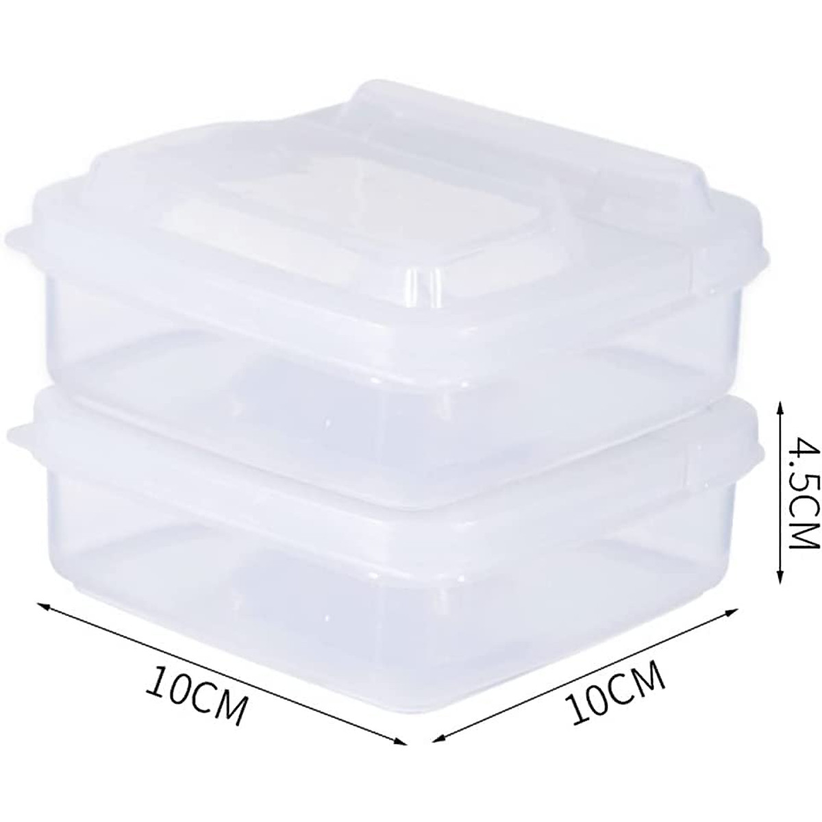 Sliced Cheese Container for Fridge with Flip Lid,Butter Block Cheese Slice Storage Box,Portable Leakproof Clear Flip Top Storage Box,Vegetable & Fruit Fresh-Keeping Box for Food Storage (2PCS)