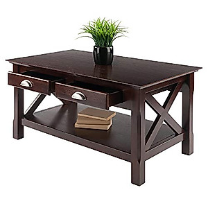 Winsome Xola 18 x 37 x 21-Inch Composite Wood Coffee Table, Cappuccino (40538)
