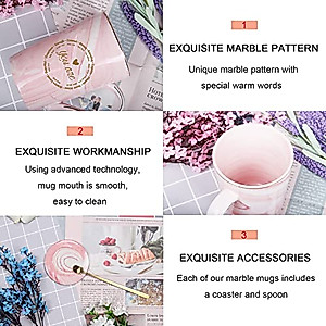 Bateruni Christian Gifts for Women Christian Mug Inspirational Gifts for Women Religious Gifts for Women You Are Amazing Mug 14 Ounce Pink with Gift Box Spoon Coaster