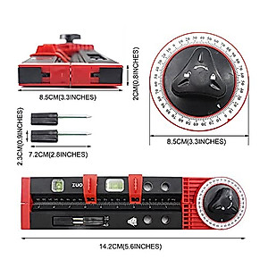 Lionz Miter Saw Protractor, 14' Multifunction Angle Finder,Measuring Level, Picture Hanging Tool with Precision Laser Scales Compass, Gift For Men, Husband, Dad, grandpa, DIY and Handyman.