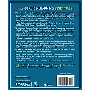 Service-Learning Essentials: Questions, Answers, and Lessons Learned (Jossey-bass Higher and Adult Education Series)