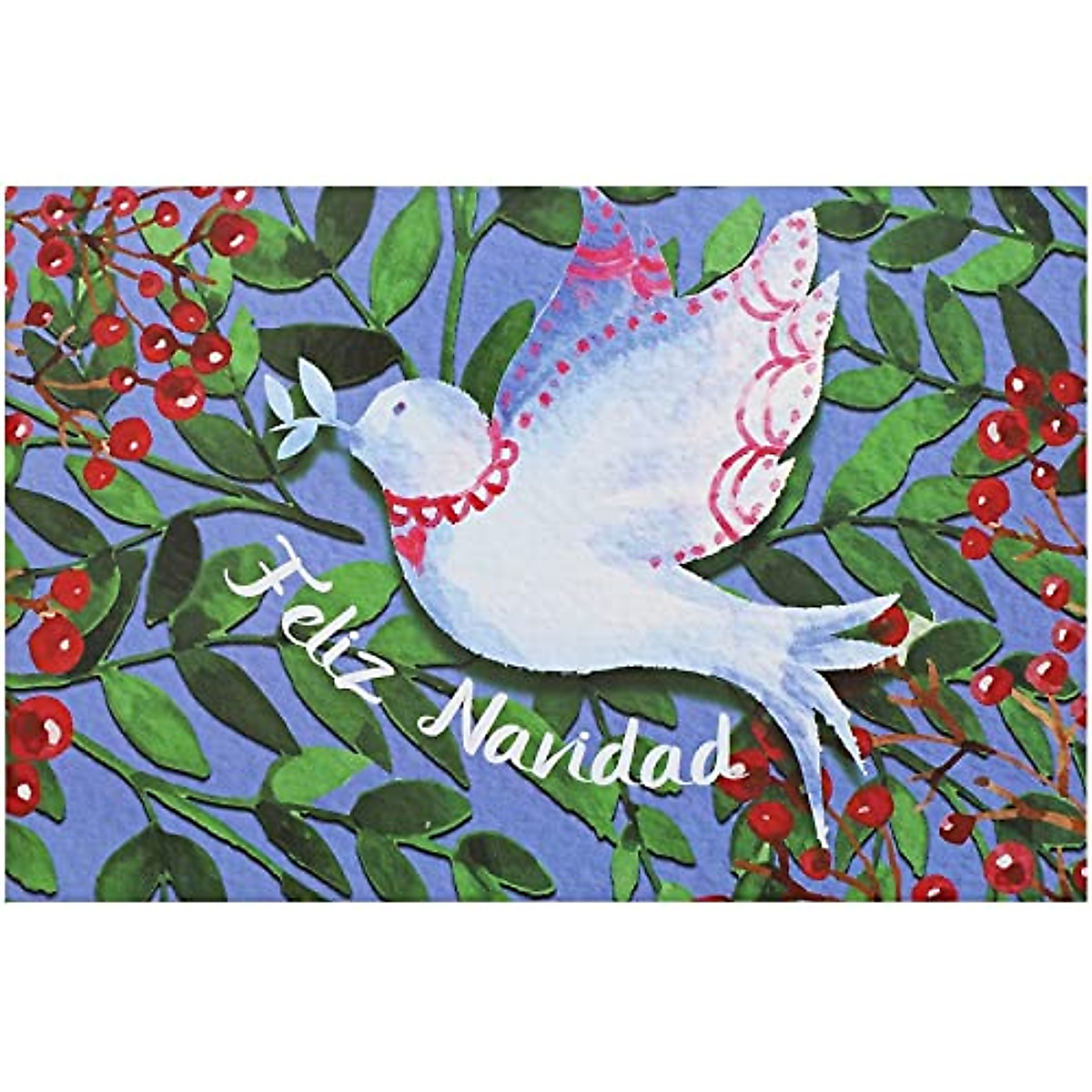 Sustainable Greetings Feliz Navidad Christmas Cards Assortment with Envelopes, 6 Festive Designs (4 x 6 In, 48 Pack)