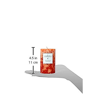 Aroma Naturals Orange and Cedar Essential Oil Scented Pillar Candle, Clarity, 2.5 inch x 4 inch
