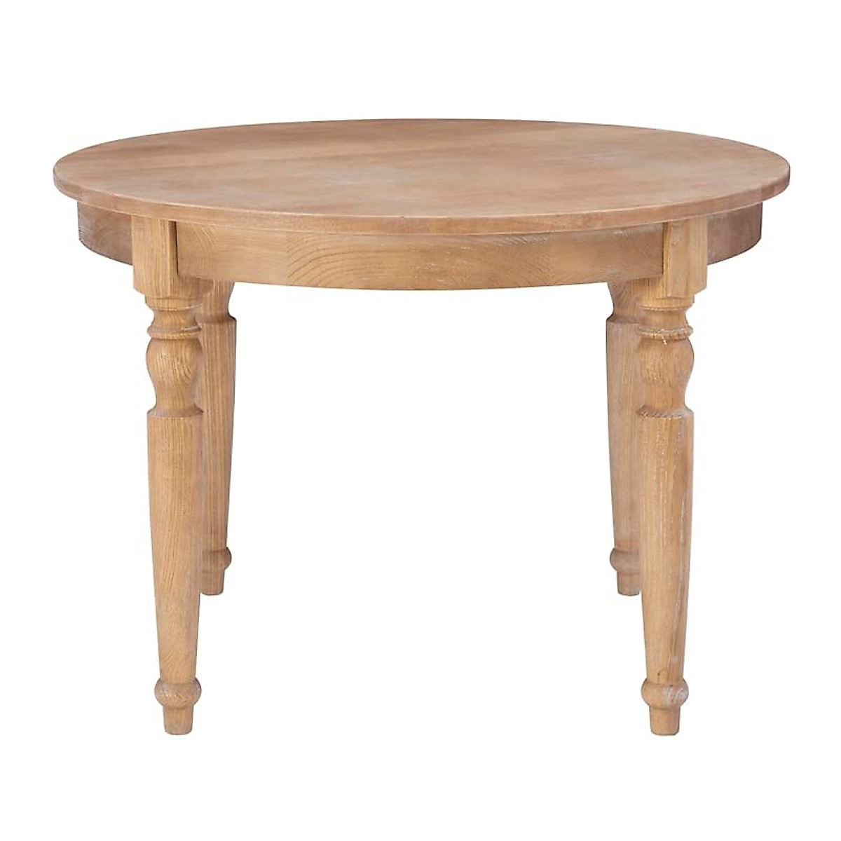 Linon Avalon Wood Round Dining Table in Light Brown