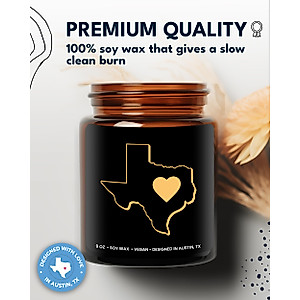 Texas Candle, Gifts for Women, Texas Gifts for Men, Texas Souvenir Gifts, State Texas Themed Gifts, Moving Away & Home Sick Gifts, Birthday, Christmas, Graduation, Gift-Ready