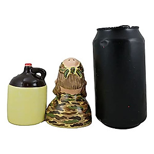 "Home Décor Accents" Moonshine Goes Great with Road Kill Redneck Hunter and Jug Salt Pepper Shakers - Home Accents 33-kl1-9896