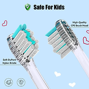 DADA-TECH Kids Electric Toothbrush Blue with Replacement Heads (DT-K6)