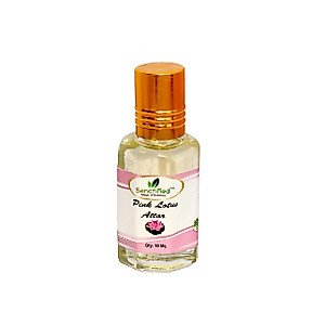 SANCTIFIED Pink Lotus Attar Perfume Natural Long Lasting Non-Alcoholic (10 Ml), Pink Lotus Ittar (Scent Of Honey-Sweet, Rich, Floral And Earthy)
