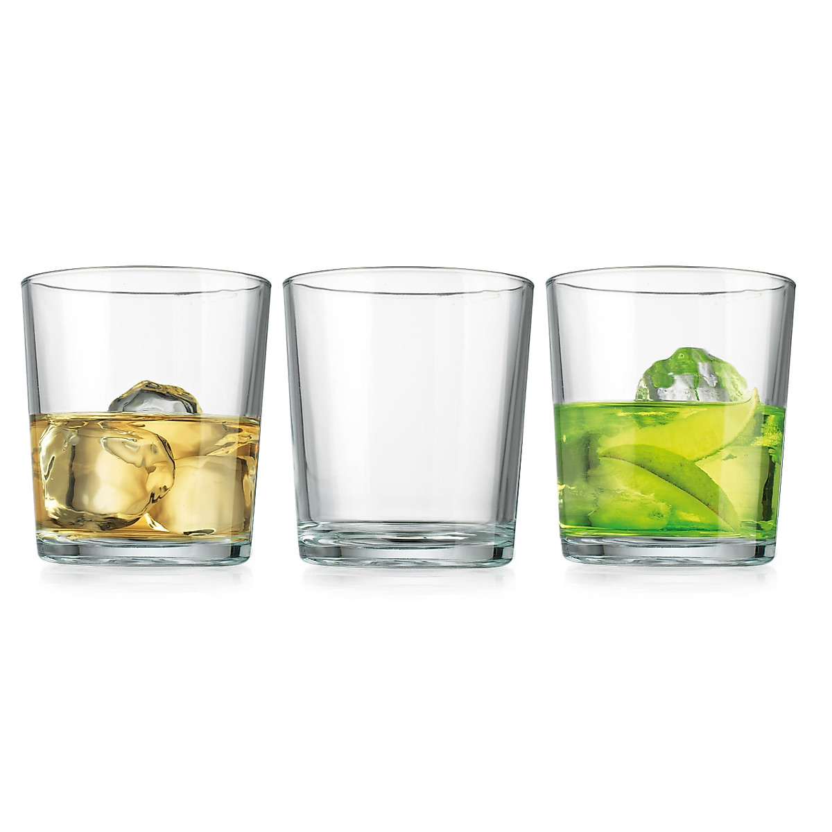 Glaver's Whiskey Glasses Set of 4, 13 oz. Barware, Old Fashioned Glasses for, Whisky, Juice, Scotch, Bourbon, Liquor, and Cocktails.