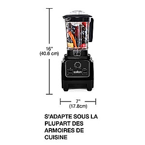 Salton BL1638BL Compact Power, Black Blender, 1.2 Liters