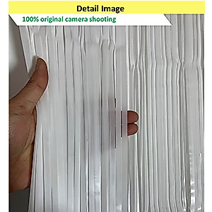 Buyuget 2 Pack Large 3.2 x 8.2 ft White Tinsel Fringe Backdrop Curtain Party Decoration - Doorway Streamer Curtain Photo Backdrop for Birthday Wedding Engagement Party Decor