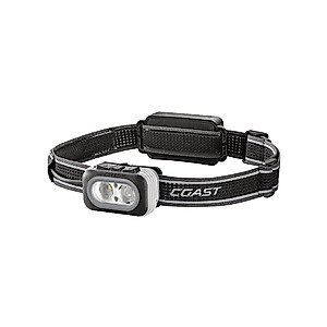 Coast RL20R 1000 Lumen Tri-Color LED Rerchargeable Headlamp with Flood and Spot Beams, Variable Light Control, Fixed Focus, Ultra-Strap, Red/Green Modes