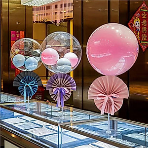 12 set 30 inch Balloon Stand Kit for Table Top with Bases and Cups Table Desktop Balloon Holder，Balloon Sticks Centerpieces Holder for Balloon Banquet for Adults/Kids Party Decoration
