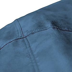 Lumaland Luxurious 7ft Big Bean Bag Chair with Microsuede Cover - Ultra Soft, Foam Filled and Washable Bean Bag for Teens, Adults, Pets - Accessory for Dorm, Living Room, House - Navy Blue