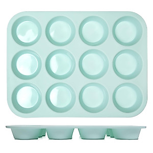 Muffin & Cupcake Silicone Baking Molds 24 Cup & Regular 12 Cup Dishwasher Microwave and Freezer Safe