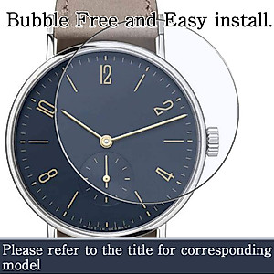 Puccy 3 Pack Tempered Glass Screen Protector, compatible with Louis Vuitton Tambour Horizon Light Up Smartwatch Protectors Guard