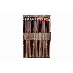 W Home Reusable Wood Chopsticks, 8-Pair, Assorted