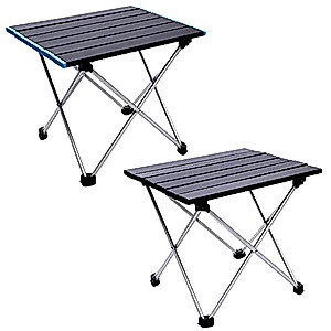 Outdoor Folding Portable Picnic Camping Table Aluminum Roll-up Table with Easy Carrying Bag Indoor Outdoor Camping Camping Tables That fold up Lightweight for Cooking Foldable Camping Table