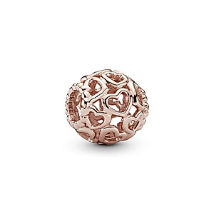 Pandora Jewelry Open Your Heart Rose Charm, No Box