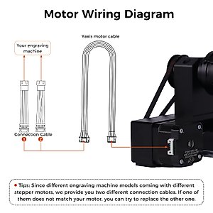 Comgrow 4-in-1 Y-axis Rotary Roller, Suitable for Most Laser Engraving Machines, with 3 Types of Claws and Pins, for Engraving Cylindrical and Spherical Objects, Wine Glass, Tumbler, Rings