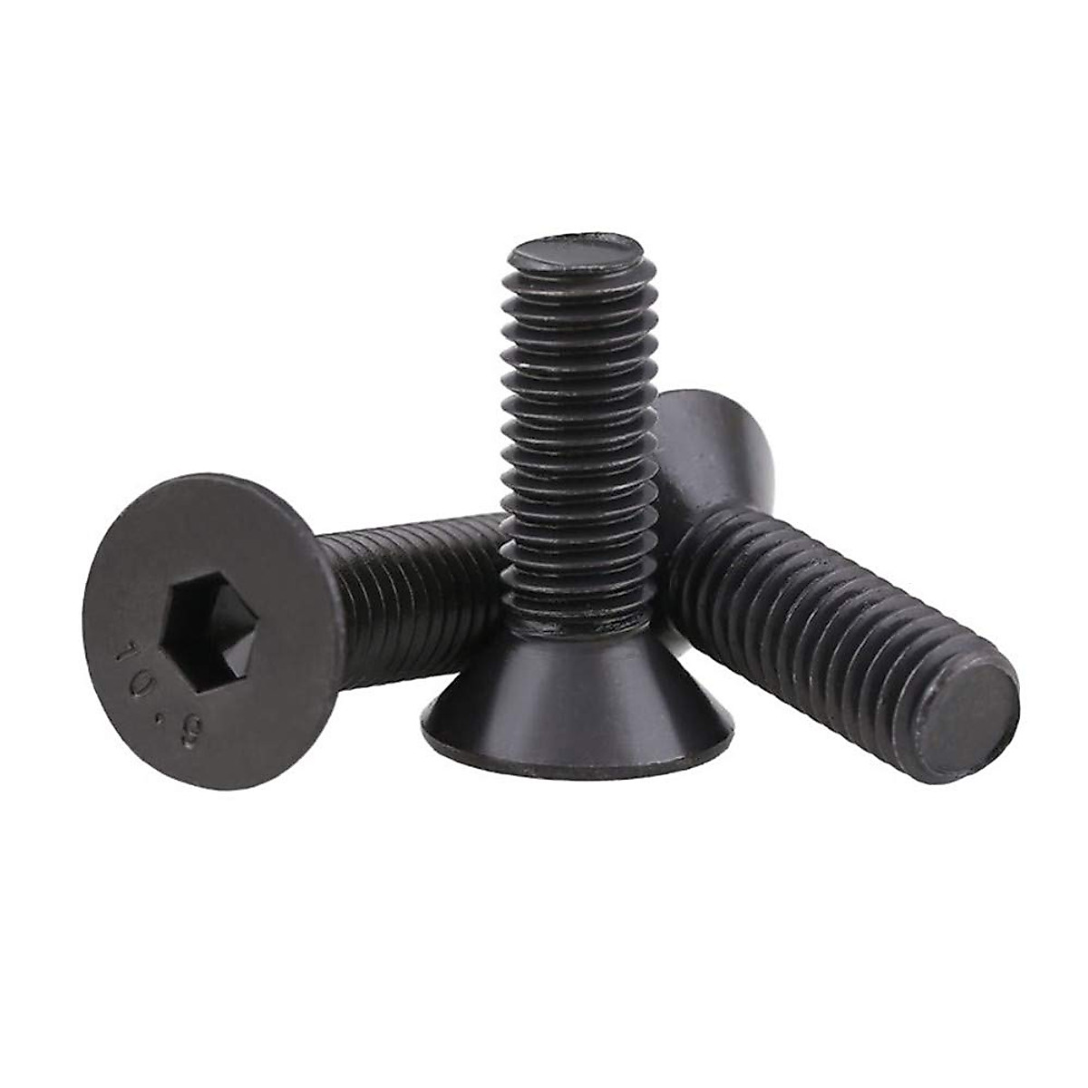 FullerKreg M3-0.5 x 6mm DIN 7991 Hex Drive Class 10.9 Black Oxide Finish Alloy Steel Flat Socket Cap Screw (Pkg of 100)