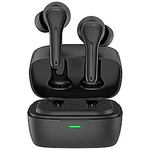 BRIBEJAT B02 Pro Wireless Earbuds with Active Noise Cancellation Touch Control, Wireless Charging Case, Bluetooth 5.2 in-Ear Headset Built-in Mic with Stereo Premium Deep Bass Immersive Sound, Black
