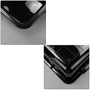 Vababa 4-Pack 32 L Plastic Commercial Bus Tubs, Utility Bus Box, Black