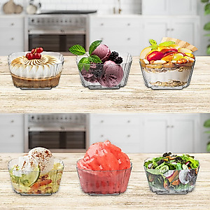 DEAYOU 100 Pack 5 Oz Dessert Cups with Spoons, Small Plastic Mousse Cup Dessert Shooters, Clear Disposable Parfait Appetizer Cup, Mini Reusable Trifle Tumbler Cup for Souffle, Pudding, Party