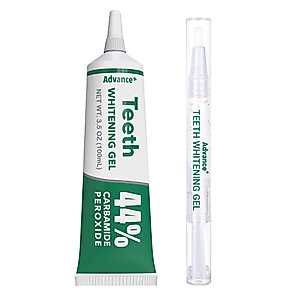 Advance+ Teeth Whitening Gel Refill for Trays (1 Tube = 33 Syringes!) - Gel Compatible with All Led Lights, UV Lights, Blue Lights and Invisalign. 44% Carbamide Peroxide