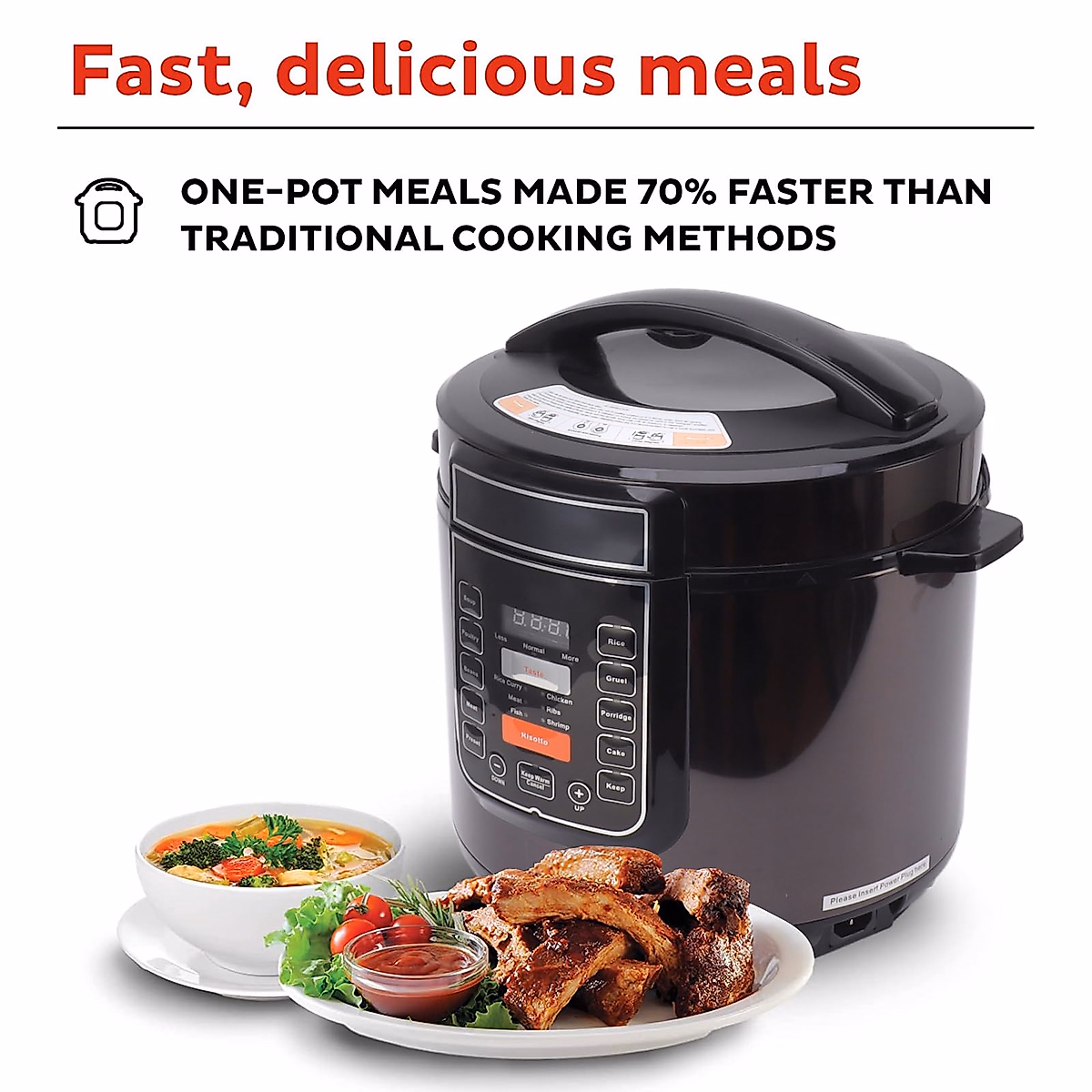 Electric Pressure Cooker, Slow Electric MultiCooker, 9-in-1 Electric Multi-Cooker, Household Multi Cooker Smart Electric Pressure Cooker