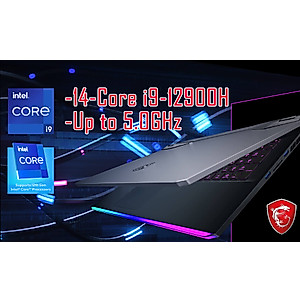 MSI GE76 Raider 2023 17.3" 144 Hz FHD Gaming Laptop Intel 14Cores i9-12900H 64GB DDR5 4TB NVMe SSD NVIDIA GeForce RTX3060 6GB HDMI RJ45 Thunberbolt4 Backlit DTS RGB Windows 11 w/HDMI