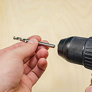 uxcell 10 Pcs 2.55mm HSS(High Speed Steel) W6542 Micro Drill Bits, Fully Ground Jobber 56mm Length Drill Bit for Mild Steel Copper Aluminum