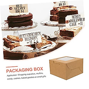 MUSISALY 30pcs Packaging Boxes Cake Box Christmas Dessert Cake Window Box Macaron Container Lip Gloss Container Mini Paper Cups Mini Cake Boxes Baking Cake Box Pastry Packaging Box Biscuit