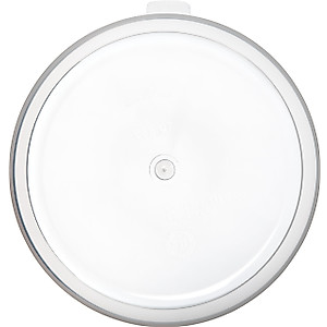 Carlisle FoodService Products Bain Marie Food Storage Container Lid for Kitchens, Restaurants, Catering, Plastic, 6-8 Quarts, Clear, (Pack of 12)