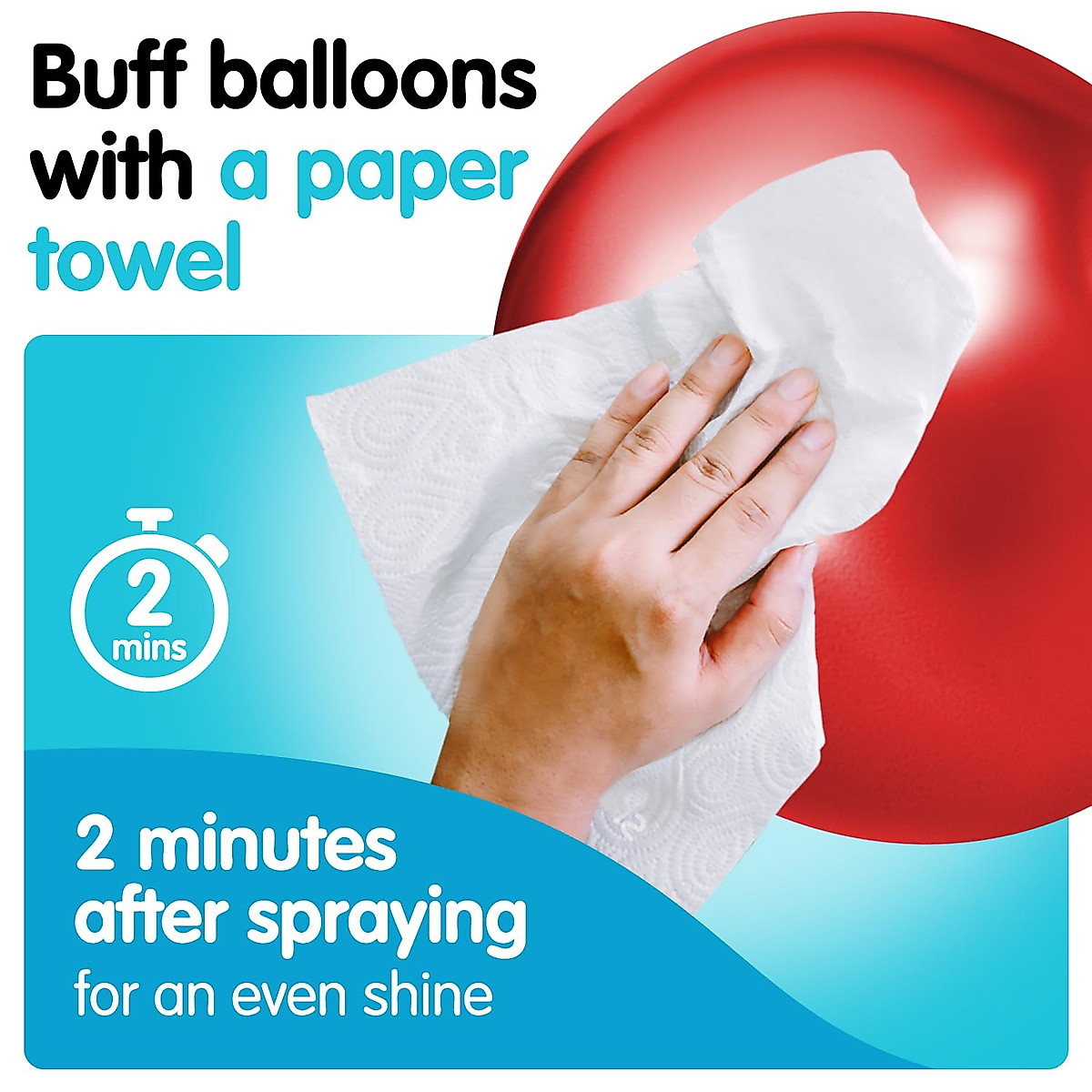 8 oz Balloon High Shine Spray for Latex Balloons - Balloon Spray Shine for an Elegant Hi Gloss Finish in Minutes - Specially Formulated Balloon Glow Spray Made in USA