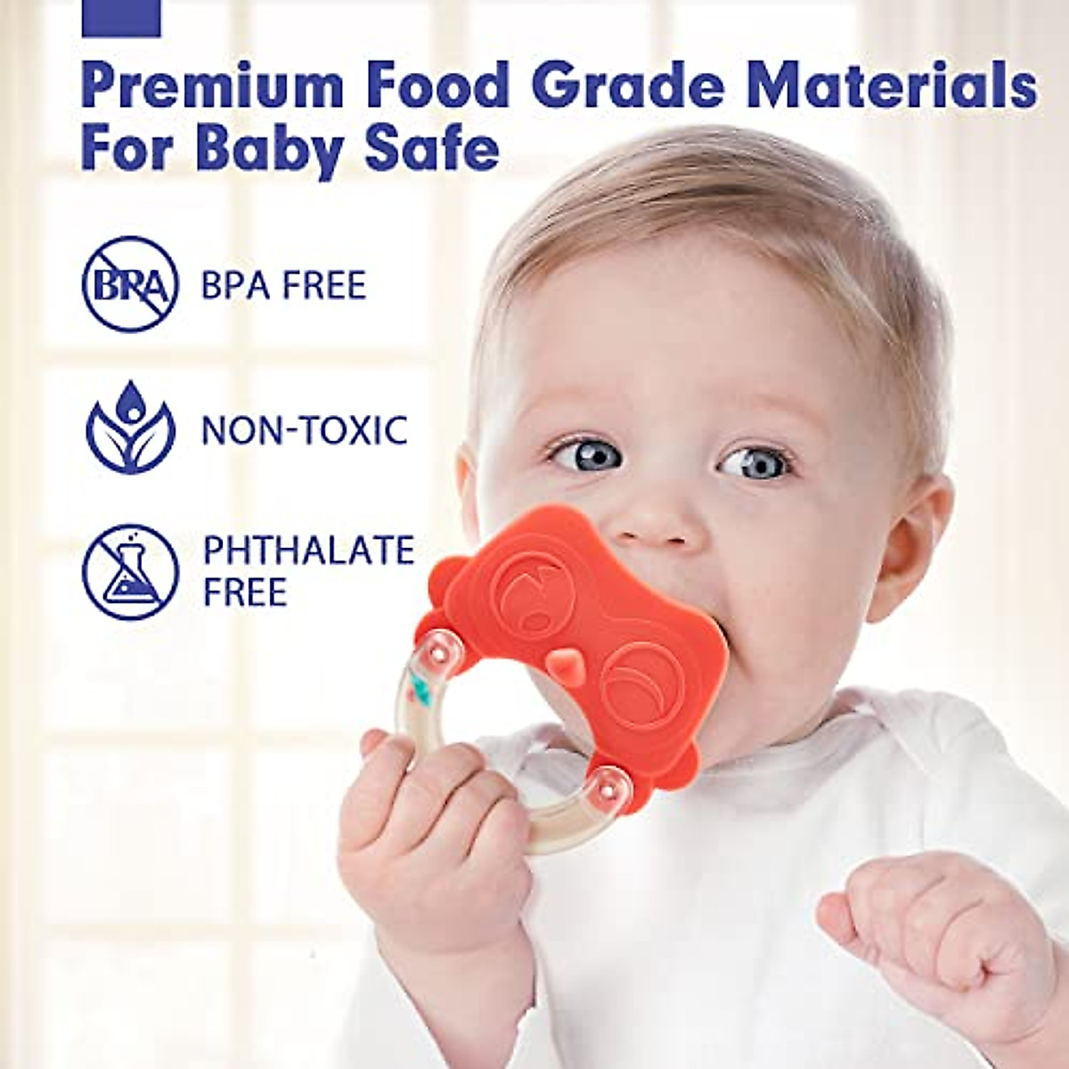 Baby Toys 3-6 Months - Baby Teething Toys for Babies 0-6 Months - Infant Toys Baby Toys 6 to 12 Months - Baby Rattles 0-6 Months Old Baby Toys 0-3 6-12 Months - Newborn Toys Baby Boy Girl Gifts Set