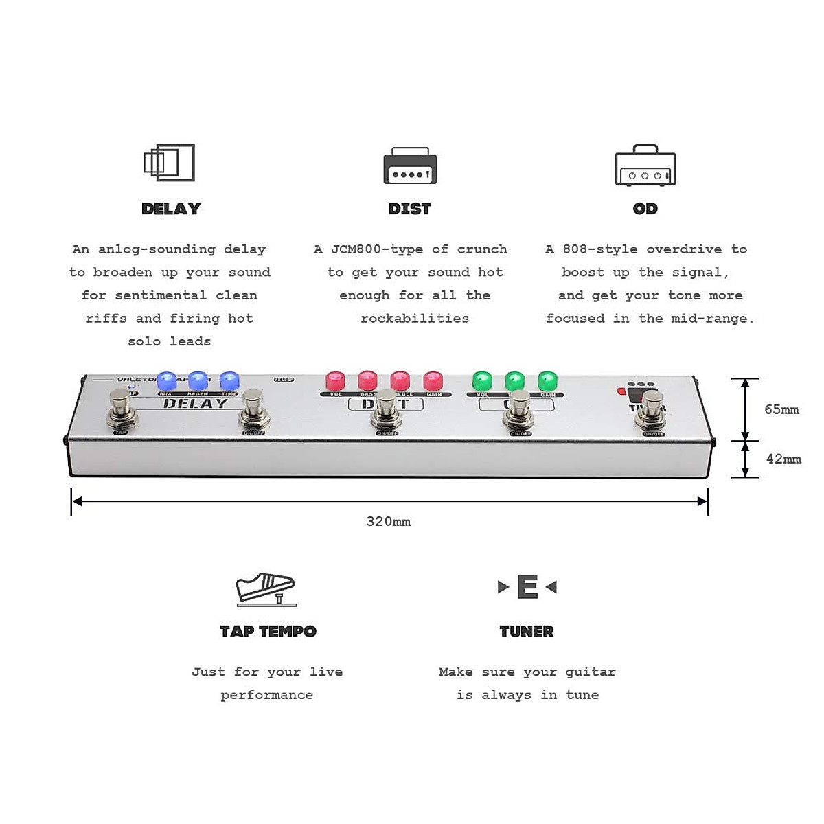 VALETON Dapper Stage Session Gear Guitar Multi-Effects Pedal
