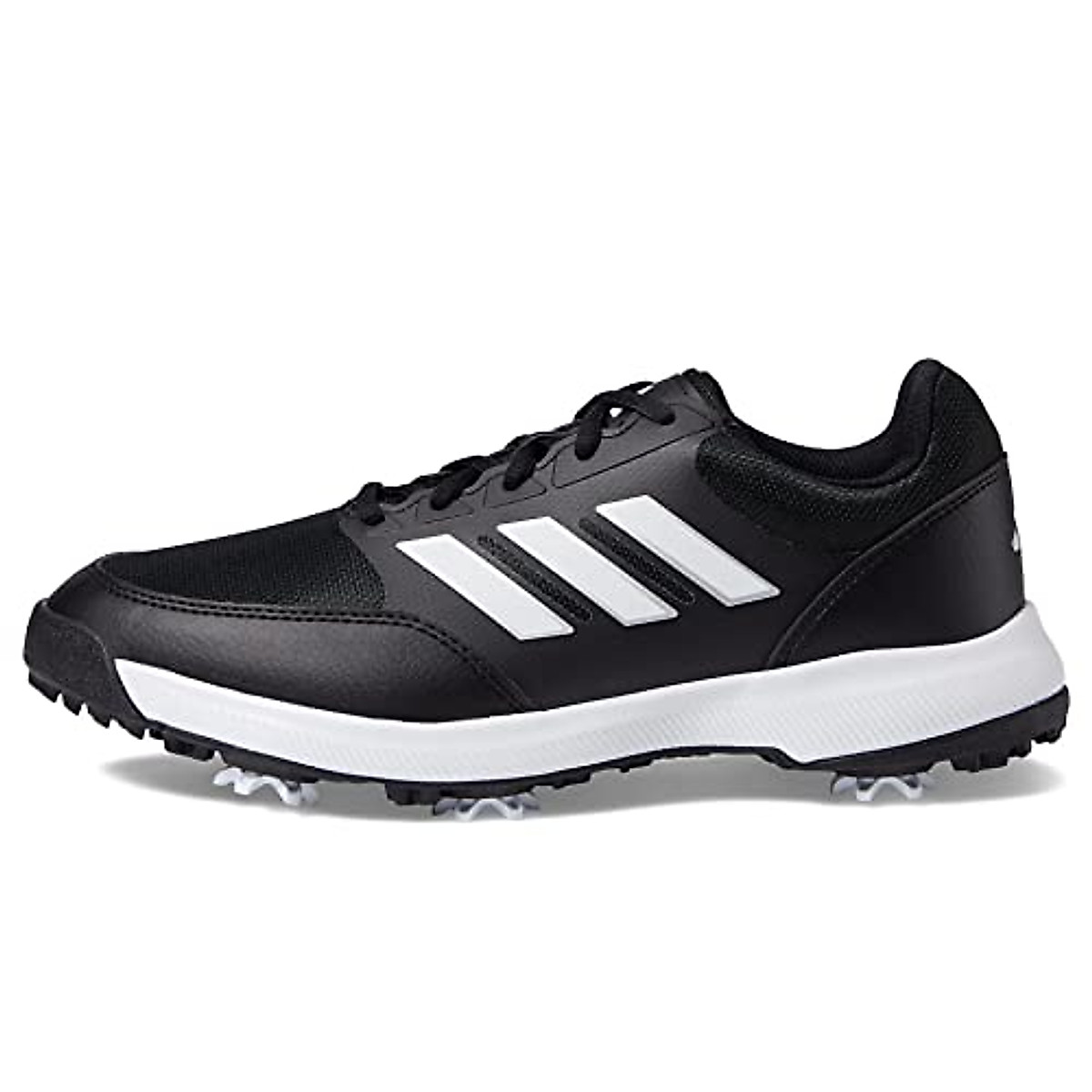 adidas Women's W TECH Response 3.0 Golf Shoe, core Black/FTWR White/Silver met, 8